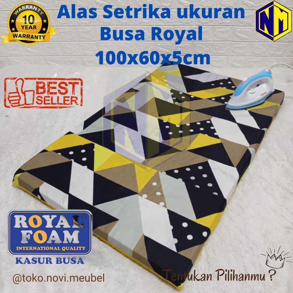 Jual Alas setrika busa royal ukuran 100x60x5cm garansi busa 10tahun ...