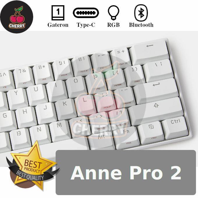 Jual Anne Pro 2 Wireless Bluetooth Mechanical Keyboard Rgb - White ...