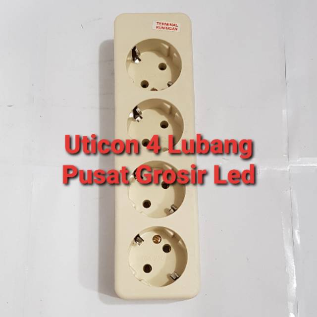 Jual Stop Kontak Uticon 4 Lubang - Terminal Kuningan Uticon 4 Lubang ...