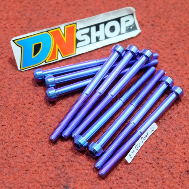 Jual Baut titanium M6x80 drat 10 panjang 8 cm | Shopee Indonesia
