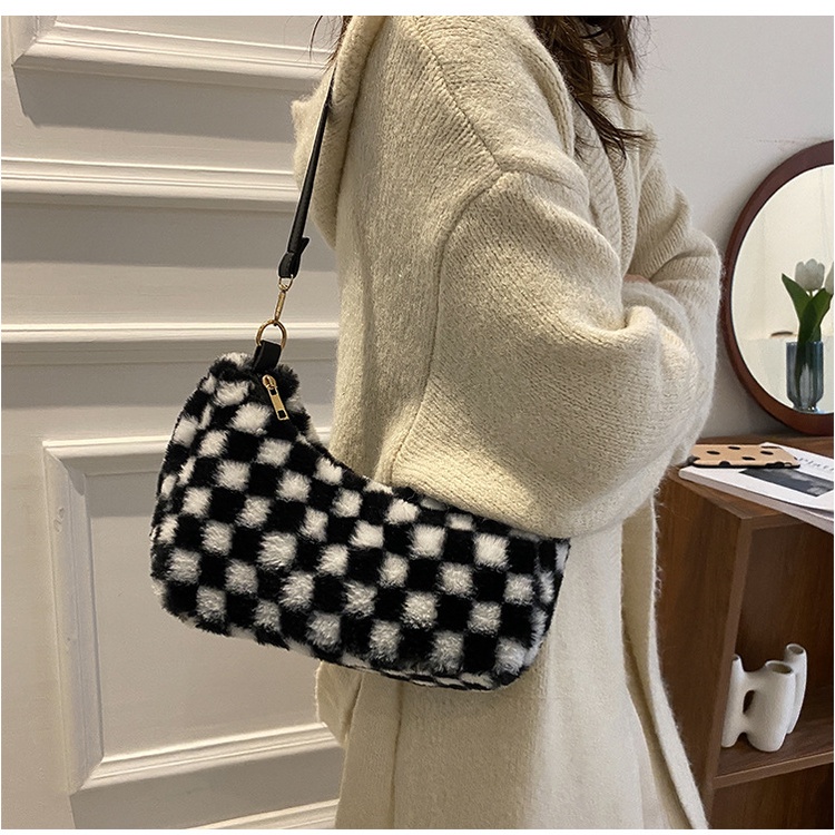 Jual Tas Bahu Tenteng Fluffy Bulu Soft Lucu Elegan Shoulder Bag Korean ...