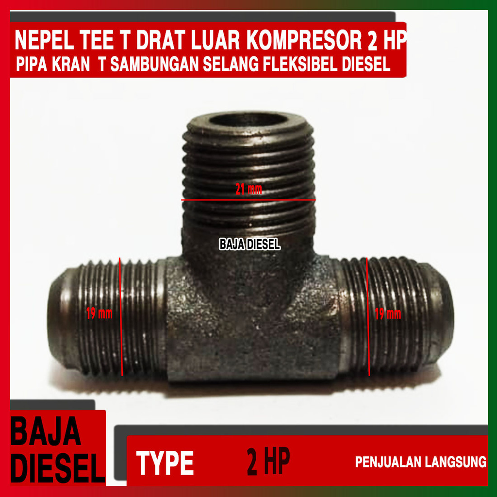 Jual Nepel Tee T Drat Luar Pipa Kran T Sambungan Selang Fleksibel ...
