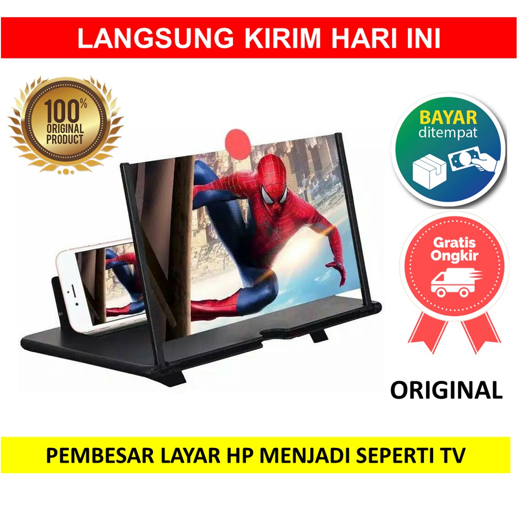 Jual Pembesar Layar F3 HP Handphone 3D Screen Layar F 3 Kaca Magnifier ...
