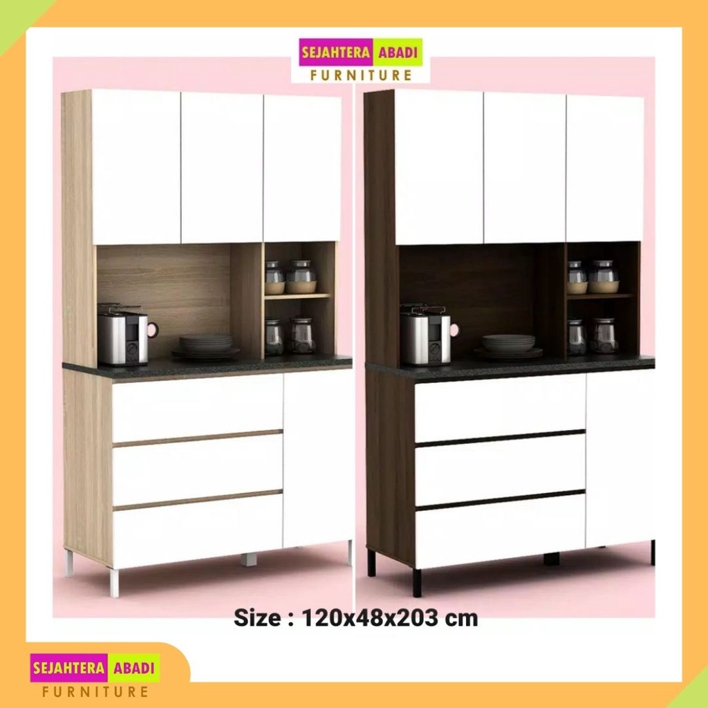 Jual lemari dapur, bufet kitchen set, lemari serbaguna SANSA KC120 ...
