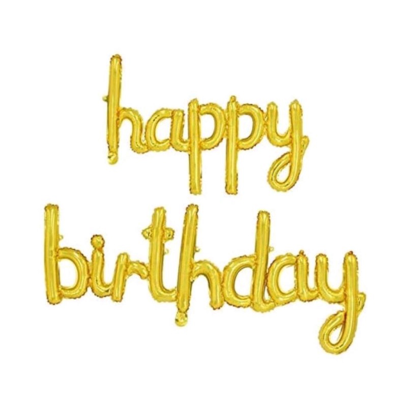 Jual Balon Foil Huruf Set Happy Birthday / Happy Birthday Tulisan ...