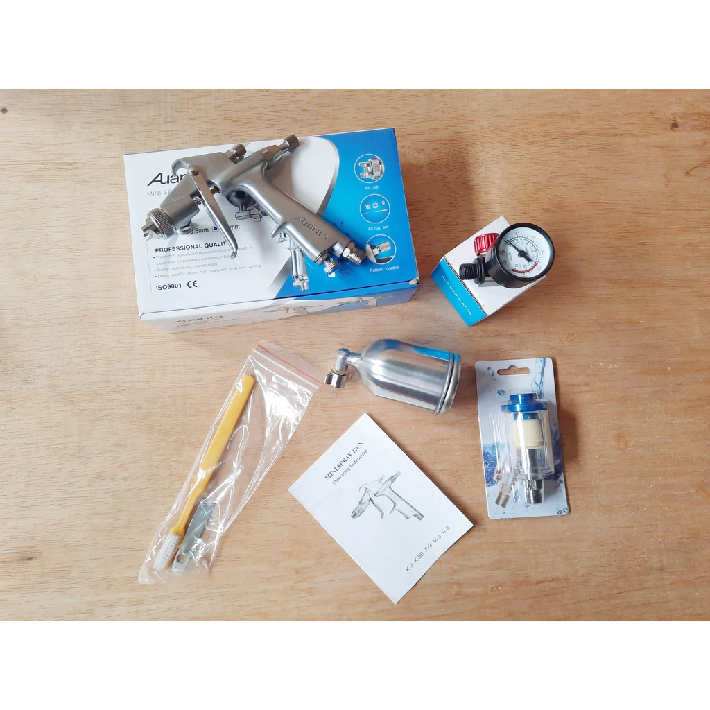 Jual Spray Gun Auarita F3 Nozzle 0.5 0.8 1.0 mm | Shopee Indonesia