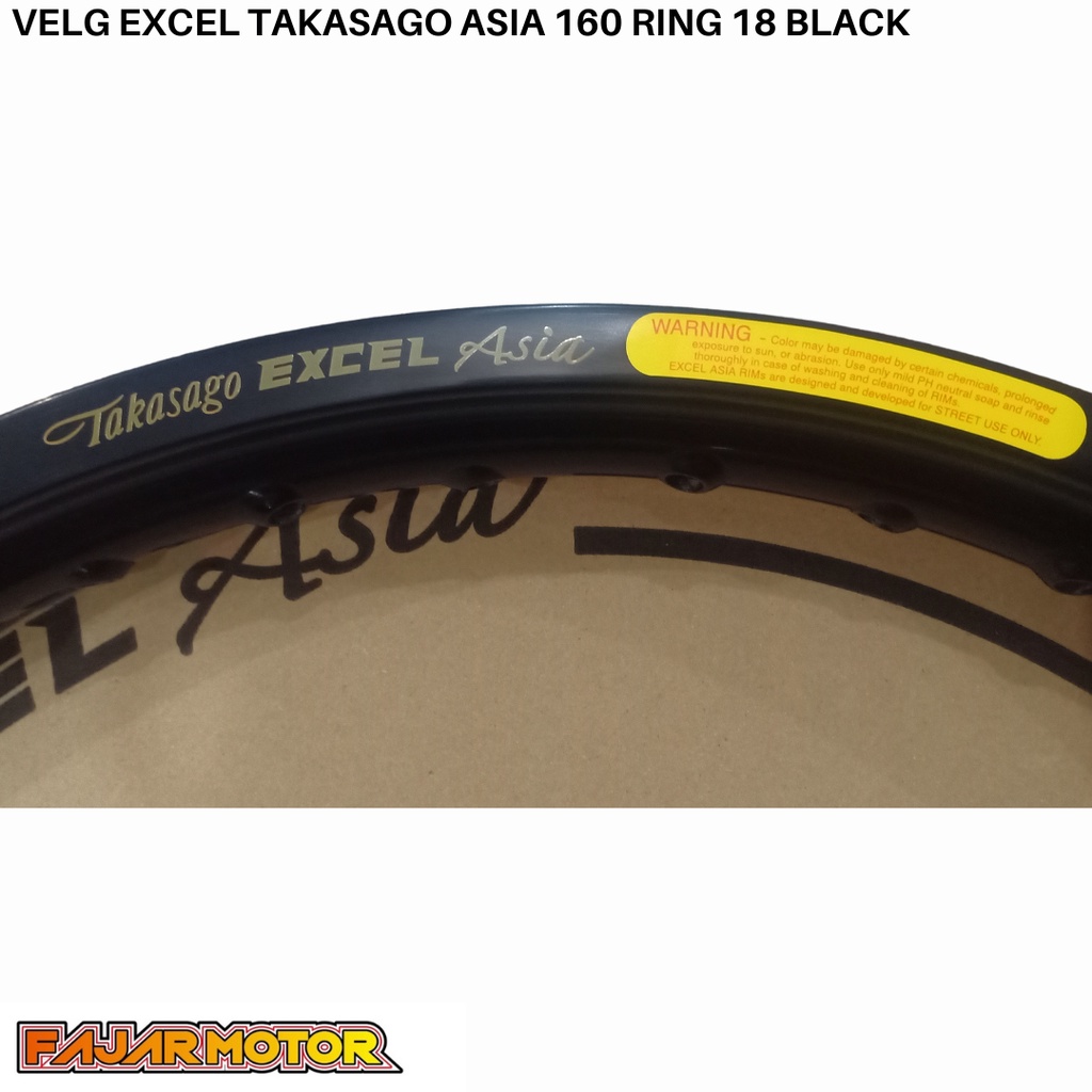Jual VELG TAKASAGO EXCEL ASIA RING 18 HITAM BLACK UKURAN 160 185 PER ...
