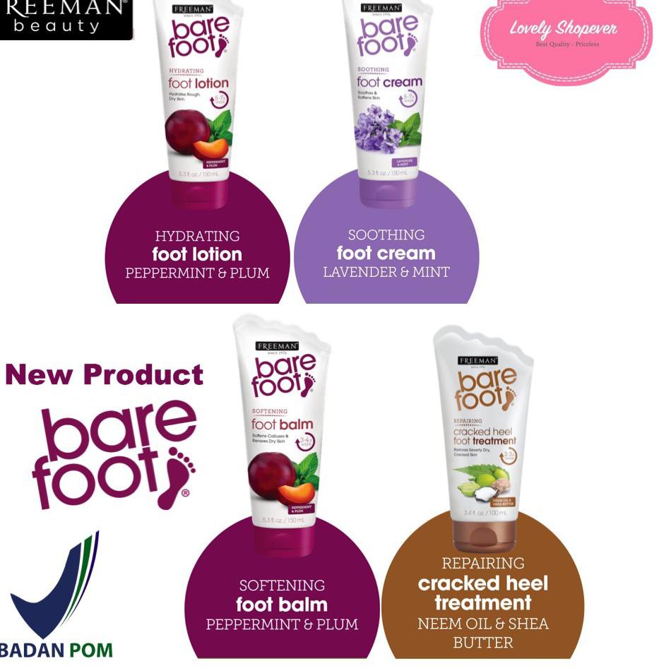 Jual [KODE 1160] [BPOM] FREEMAN BAREFOOT BARE FOOT LOTION CREAM BALM ...