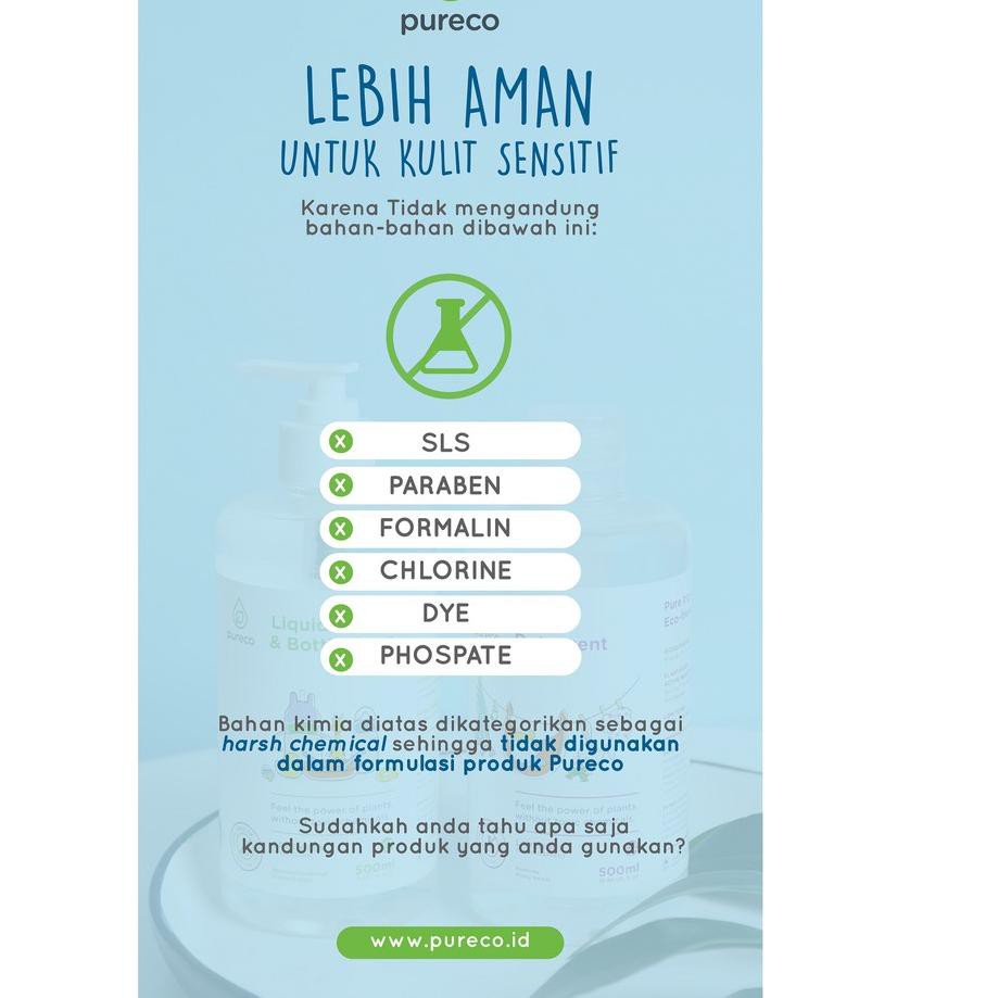 Jual PREMIUM Pureco REFILL Size 900ml [ Deterjent / Dish & Bottle ...