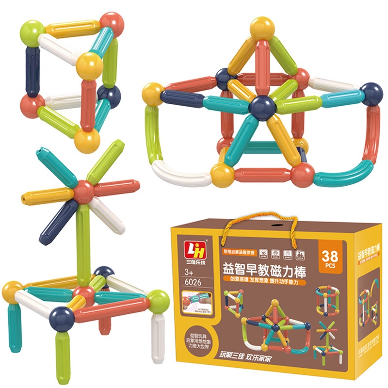 Jual [semuajual]38pcs Mainan Tiang Dan Bola Magnetic Multifungsi ...