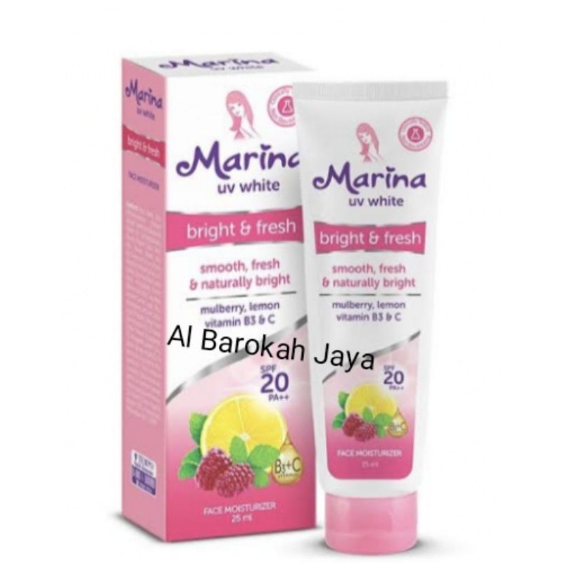 Jual Marina Face Moisturizer UV white spf 20/pelembab wajah marina 25ml ...
