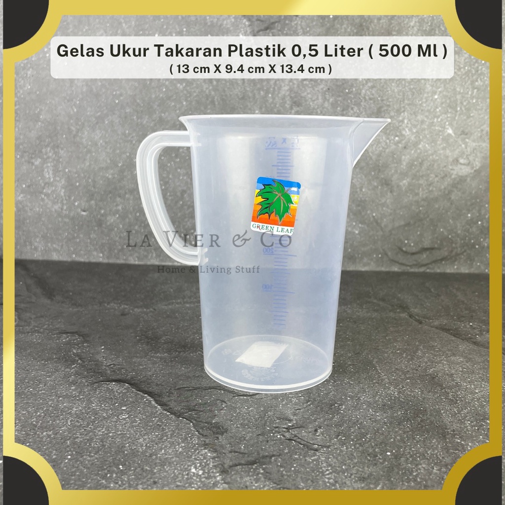 Jual Gelas Ukur gelas Takaran Gelas Takar Plastik 0,5 Liter ( 500 ML ...
