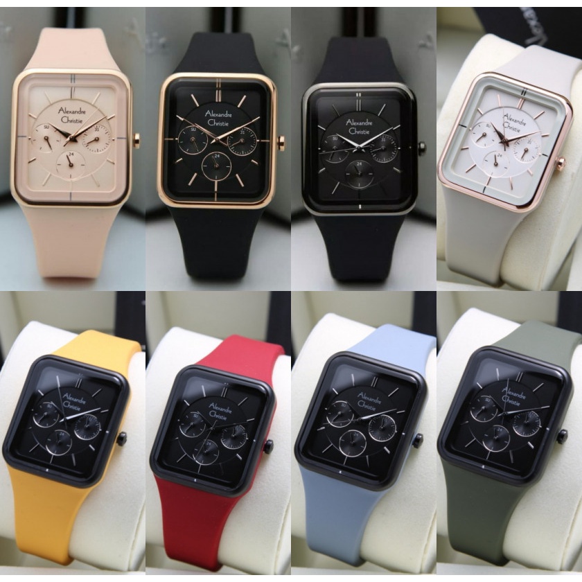Jual Jam Tangan Wanita Alexandre Christite AC 2744 / AC2744 Rubber ...