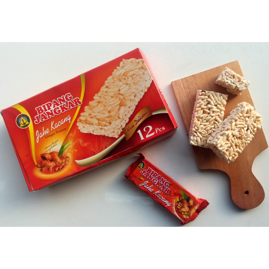 Jual BIPANG/PUFF RICE JANGKAR PASURUAN RASA JAHE KACANG ISI 12 PCS ...