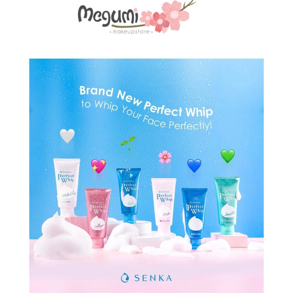 Jual { megumi_makeup } SENKA PERFECT WHIP FACIAL WASH SERIES 50 GR ...