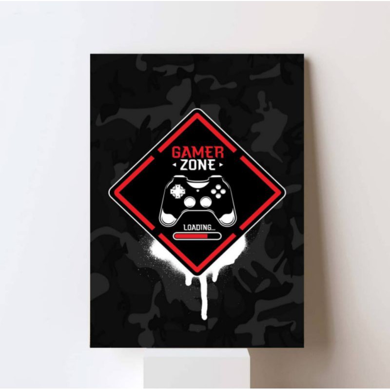 Jual Hiasan Dinding GAMER ZONE VOL 1 Poster Kayu 40x30 | Shopee Indonesia