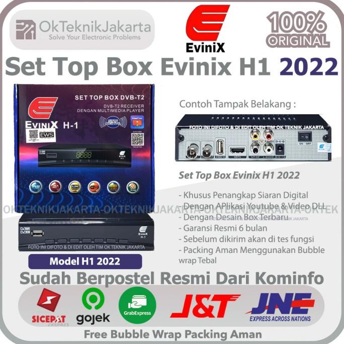 Jual Set Top Box Dvb-T2 Evinix H1 New 2021 Dengan Adaptor Casing Besi | Shopee Indonesia
