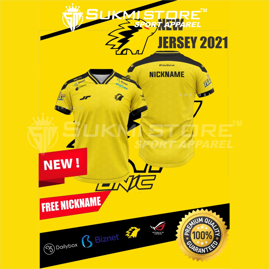 Jual JERSEY ONIC MOBILE LEGEND 2021 DEWASA & ANAK GRATIS NICKNAME BISA ...