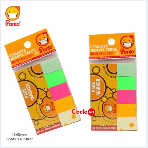 Jual STICK NOTE MEREK PRONTO 15X15MM / STICK NOTE 5 WARNA ISI 40 SHEET ...