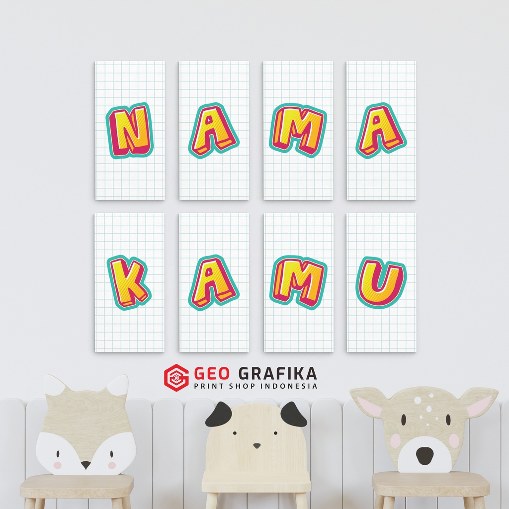 Jual Geo Grafika - Hiasan Dinding Huruf Alfabet Pajangan Dinding Kayu ...