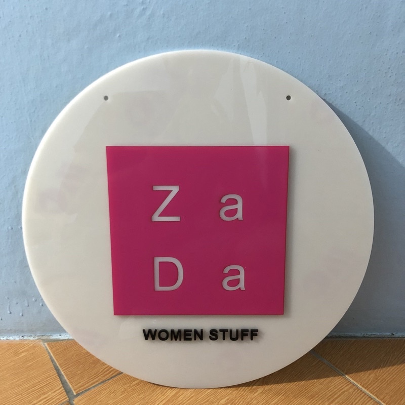 Jual Plang toko signage logo custom akrilik 50x50 | Shopee Indonesia