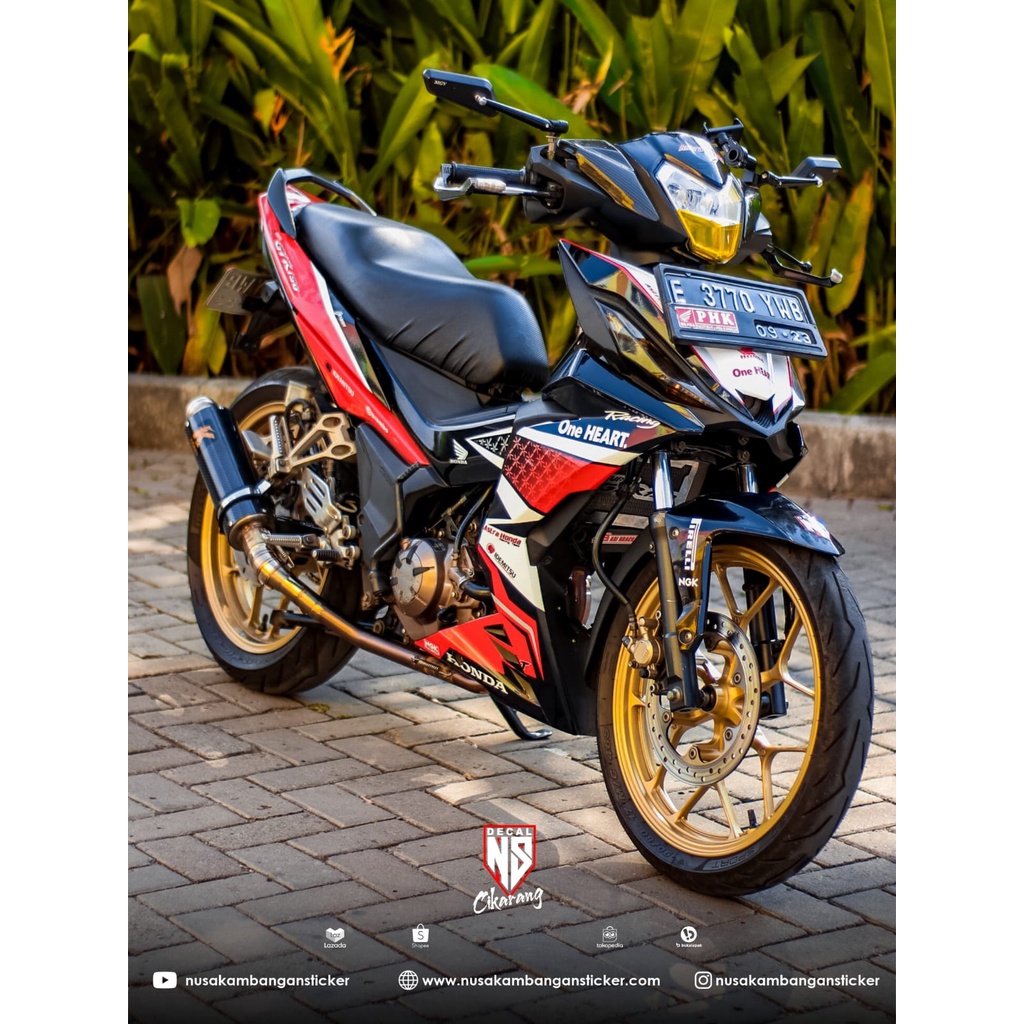 Jual Stiker Supra GTR Hitam Grafis Merah | Shopee Indonesia