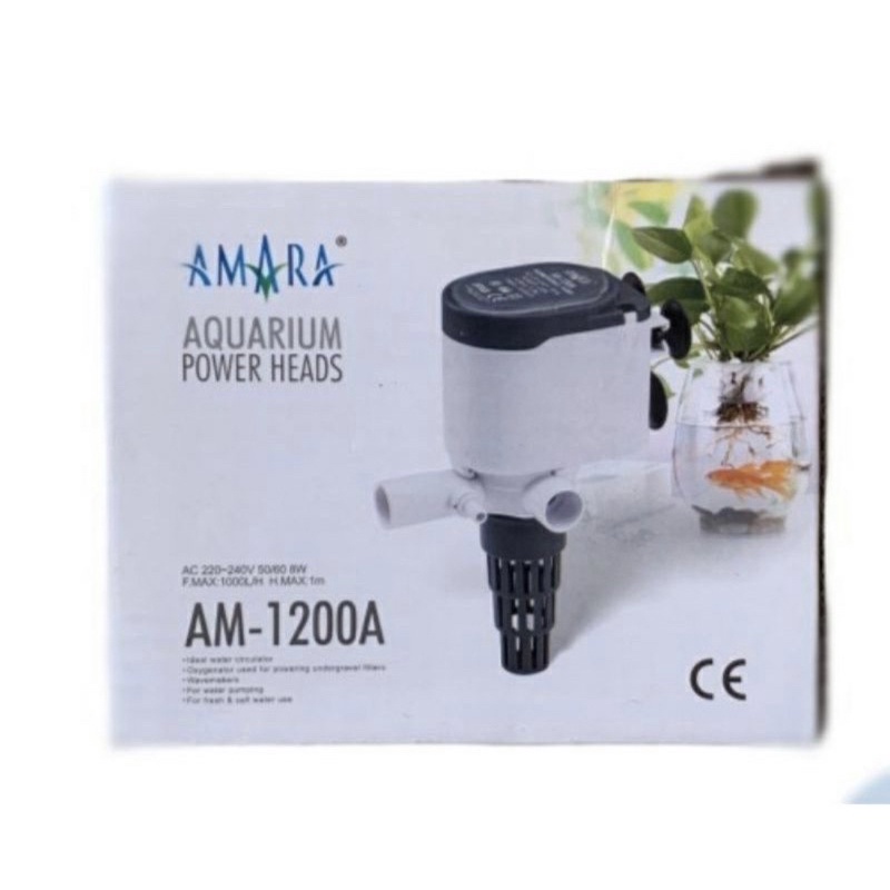 Jual Mesin Pompa Power Head PH Filter Aquarium Kolam AM 1200 AM-1200 ...