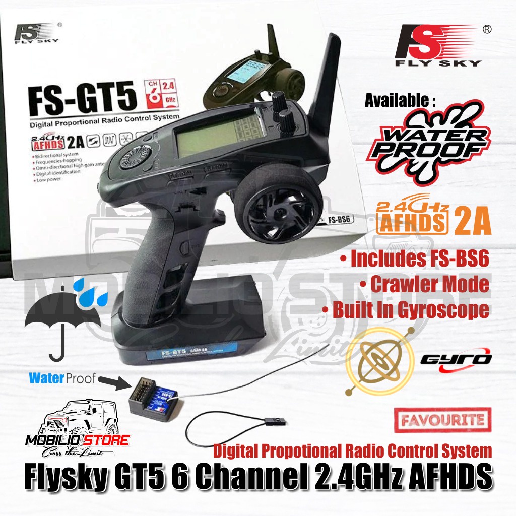 Jual Flysky GT5 6 Channel Digital Propo Radio Control FS-GT5 ...