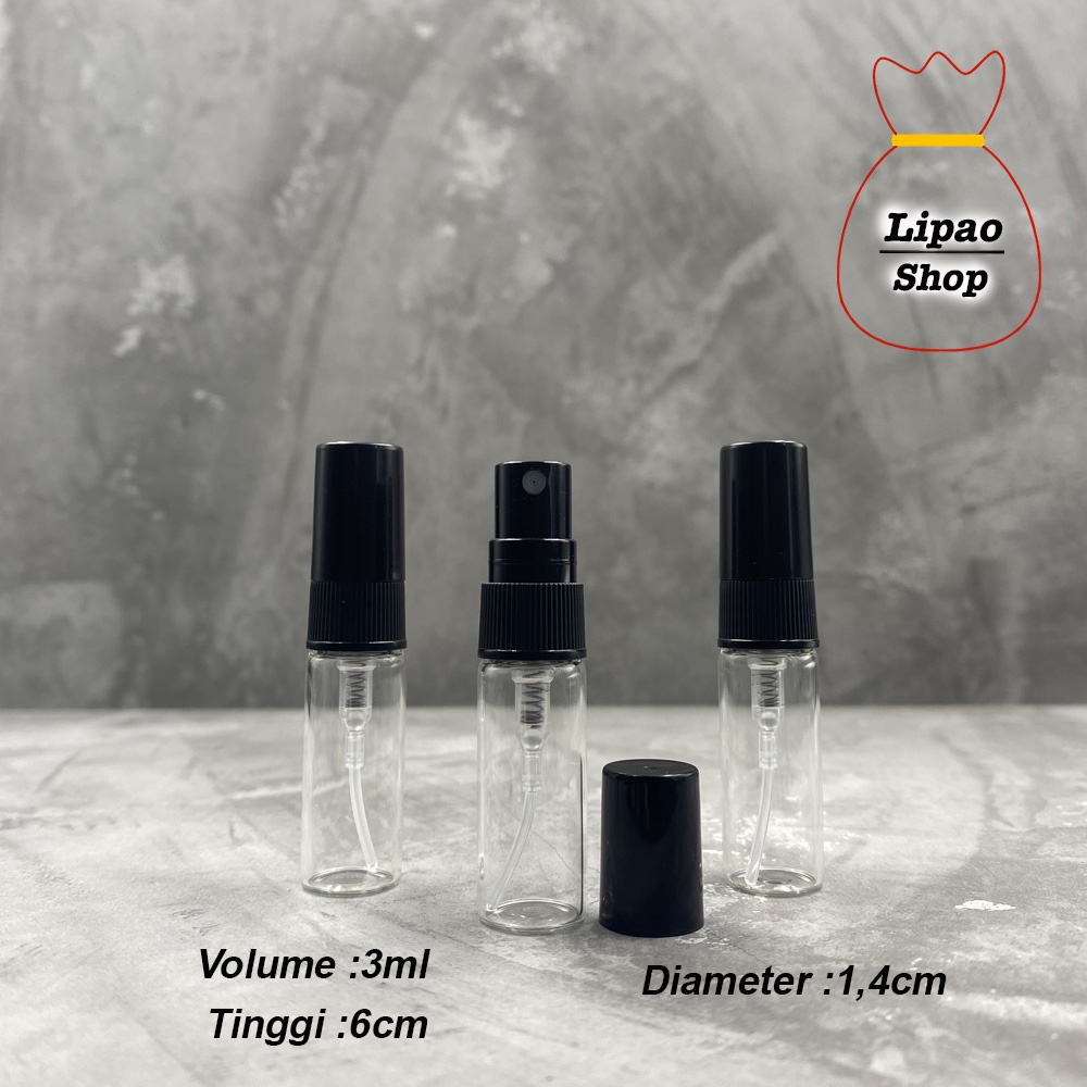 Jual Botol Spray Kaca 3ml Parfum Vial Travel Refill Atomizer Tutup ...