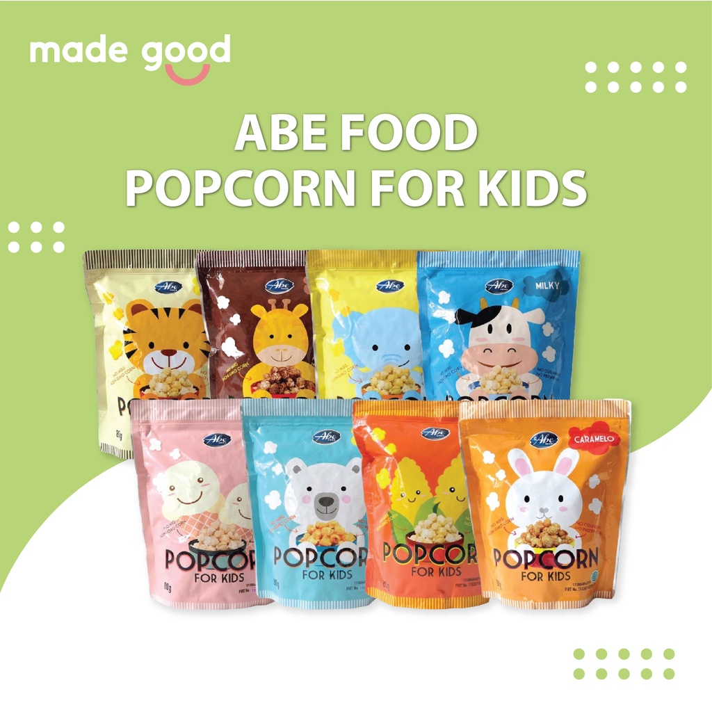 Jual Abe Food Popcorn For Kids Snack Anak 80 Gram | Shopee Indonesia