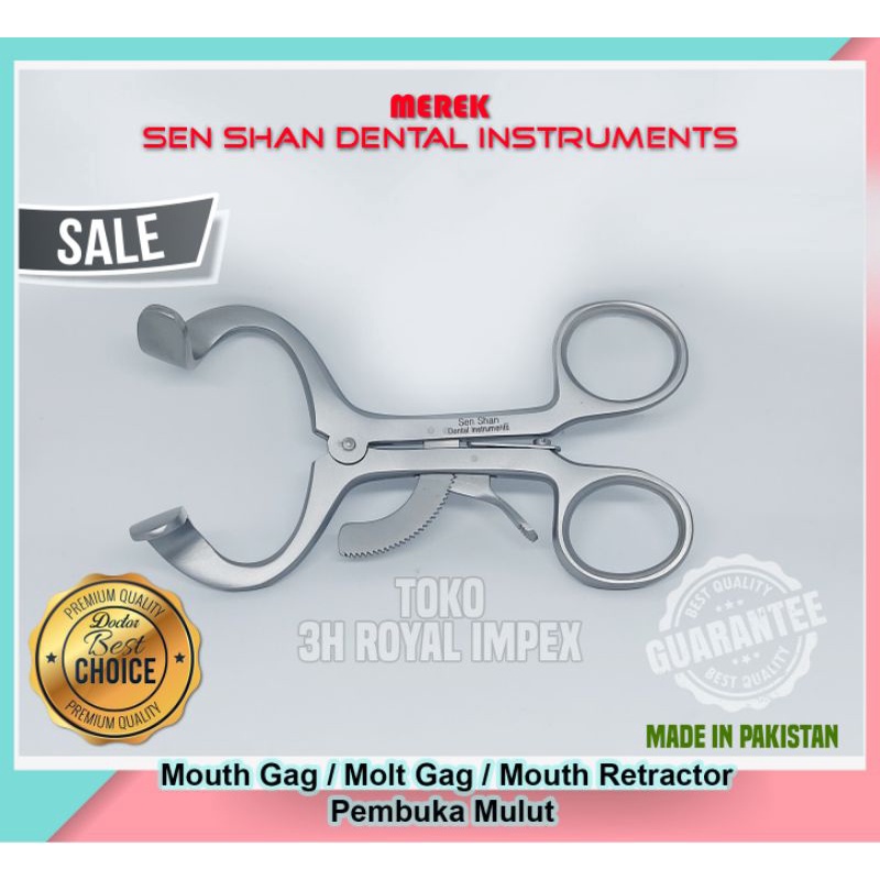 Jual Dental Mouth Retractor Molt Gag Surgical Instruments Stainless ...