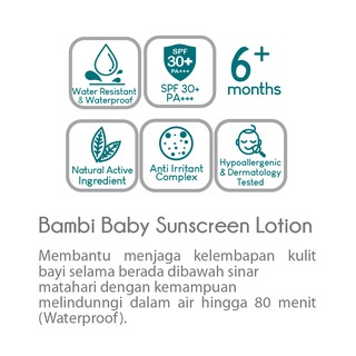 Jual Bambi Baby Sunscreen Lotion 100ml | Lotion Sunscreen Bayi Anak ...