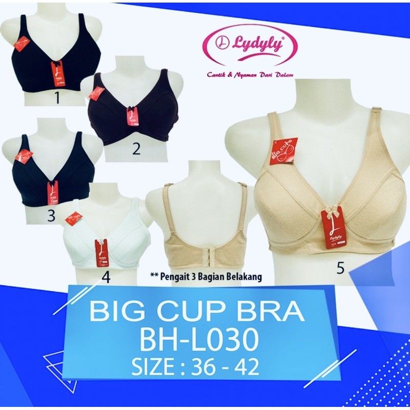 Jual BH | Bra Big Cup LYDYLY L030 Tanpa Kawat dan Busa Tipis Size 38-42 | Shopee Indonesia