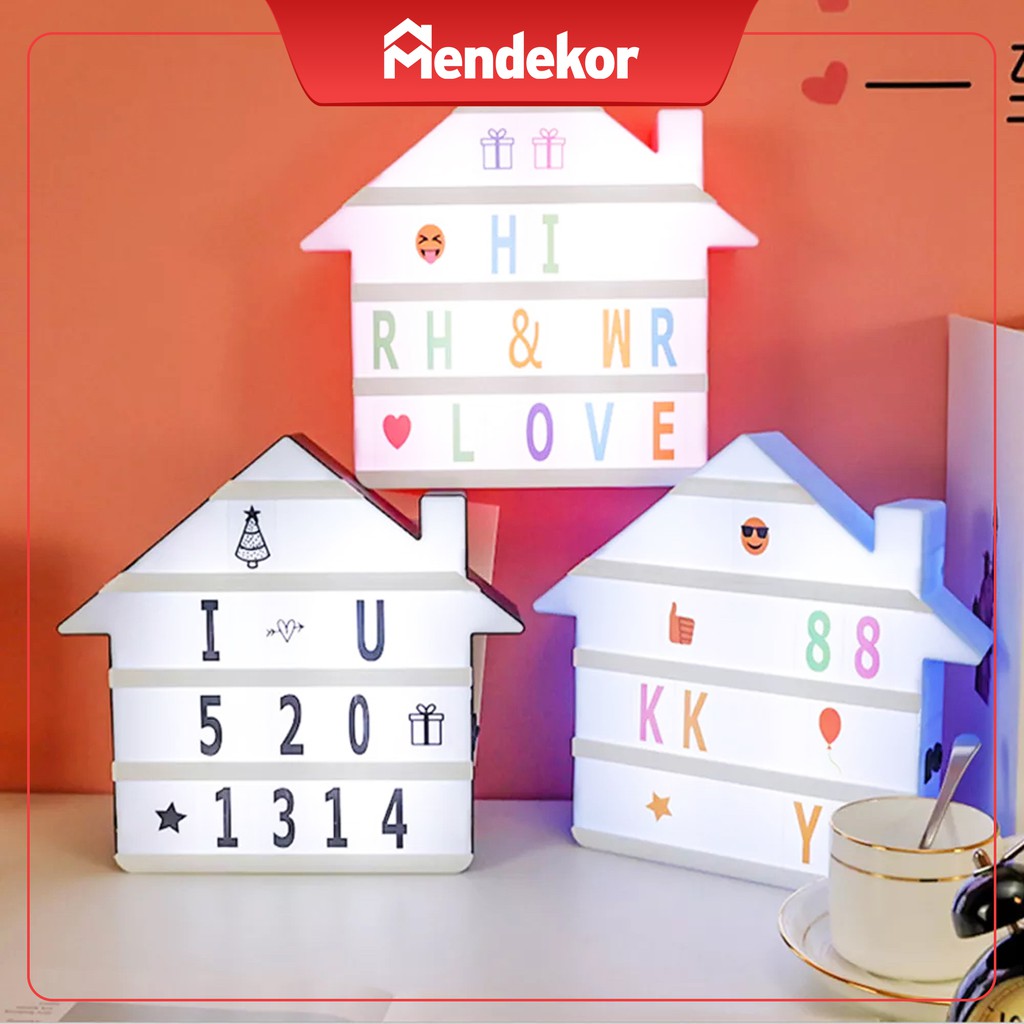 Jual Lightbox cinema light led neon box portable lampu putih rumah ...