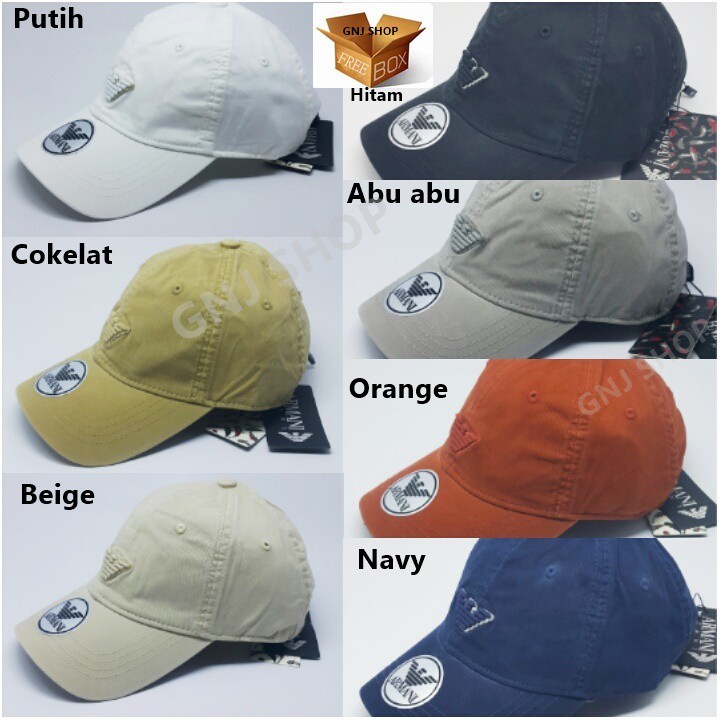 Jual Topi Baseball Logo EA 7 Warna Import UNISEX ( GRATIS BOX/DUS ...