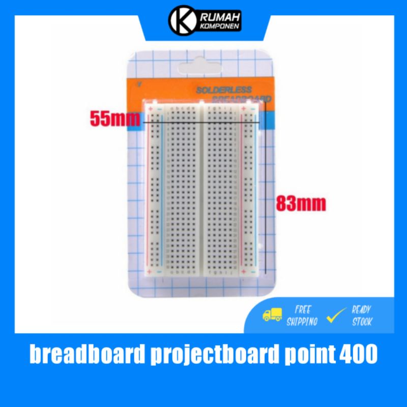 Jual Breadboard projectboard 400 point | Shopee Indonesia