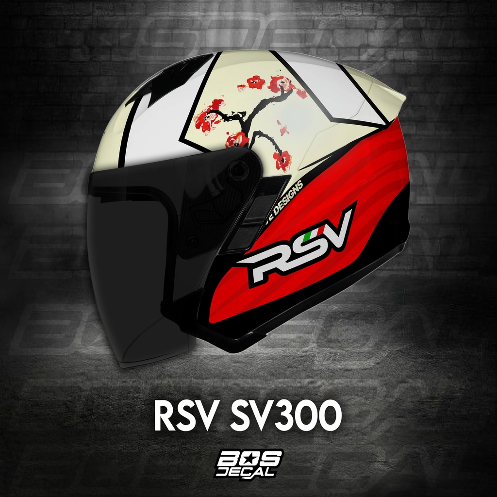 Jual Sticker Decal Helm RSV SV300 Part 1 Decal Helm Decal Sticker ...