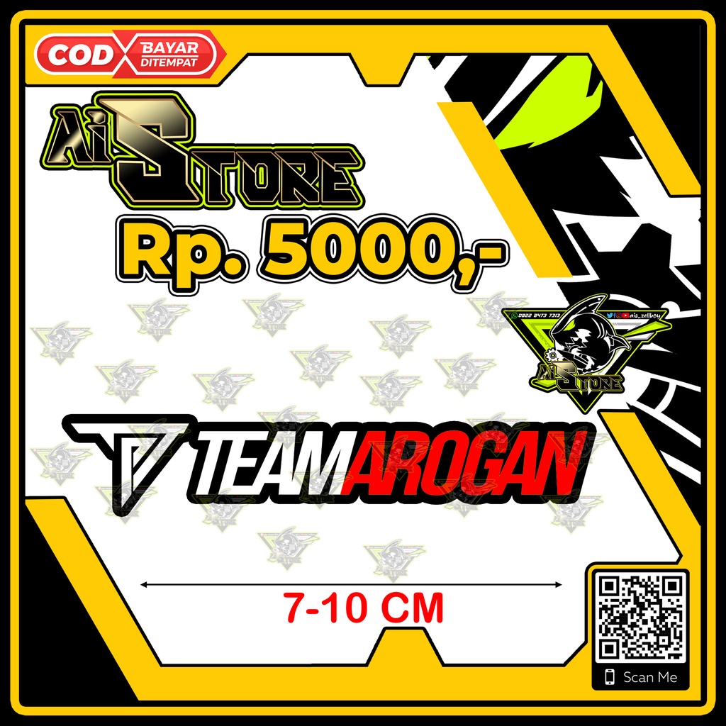 Jual Stiker Team Arogan | Shopee Indonesia