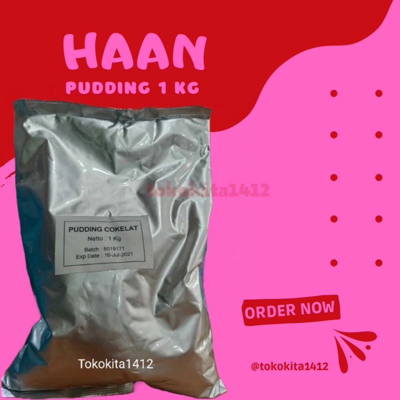 Jual HAAN Pudding Powder Instant Mix Coklat 1 kg Bubuk Puding Kiloan ...