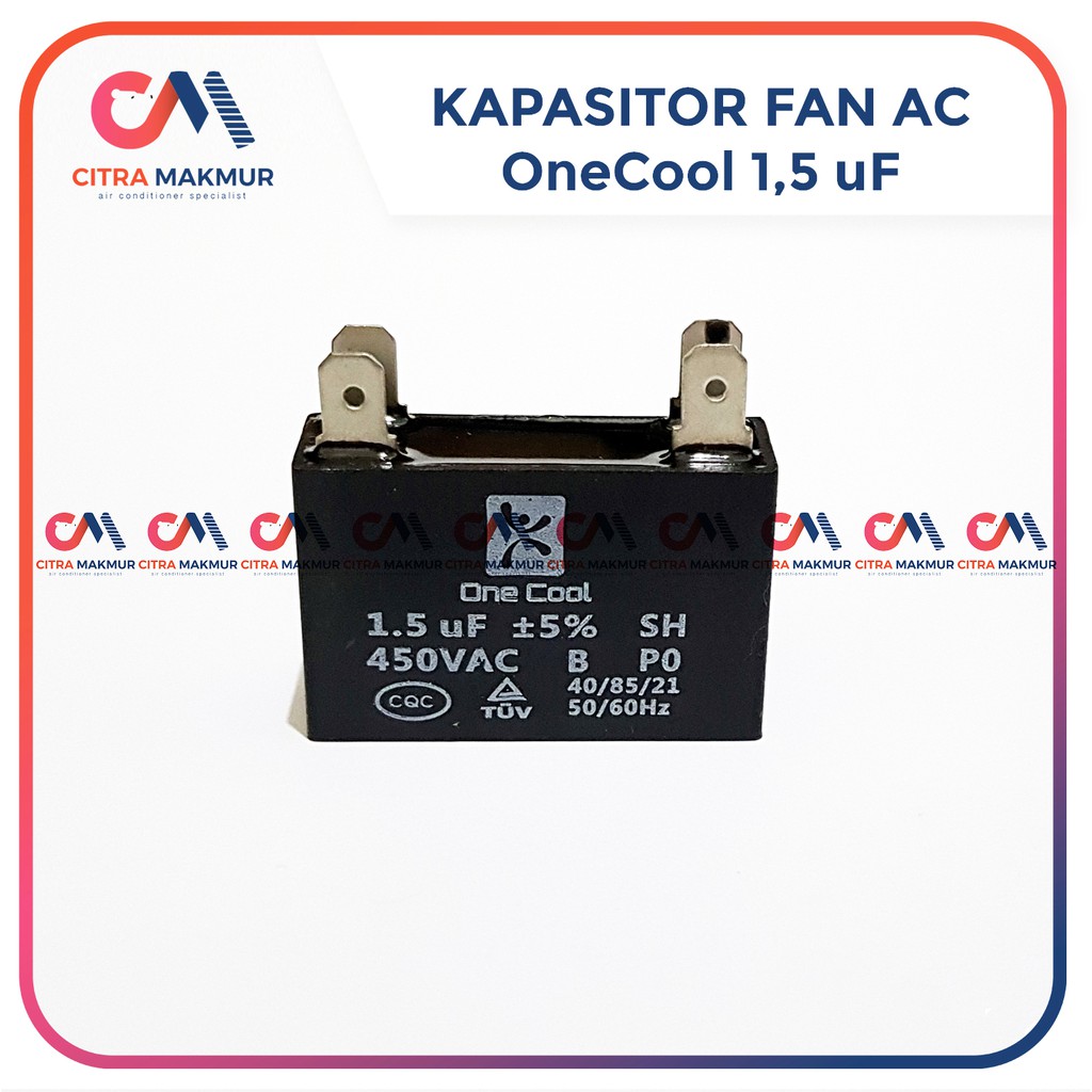 Jual Kapasitor Fan AC 1.5 uf Onecool Kaki 4 Capasitor mikro Kipas angin dinamo Outdoor Mesin 1,5 ...