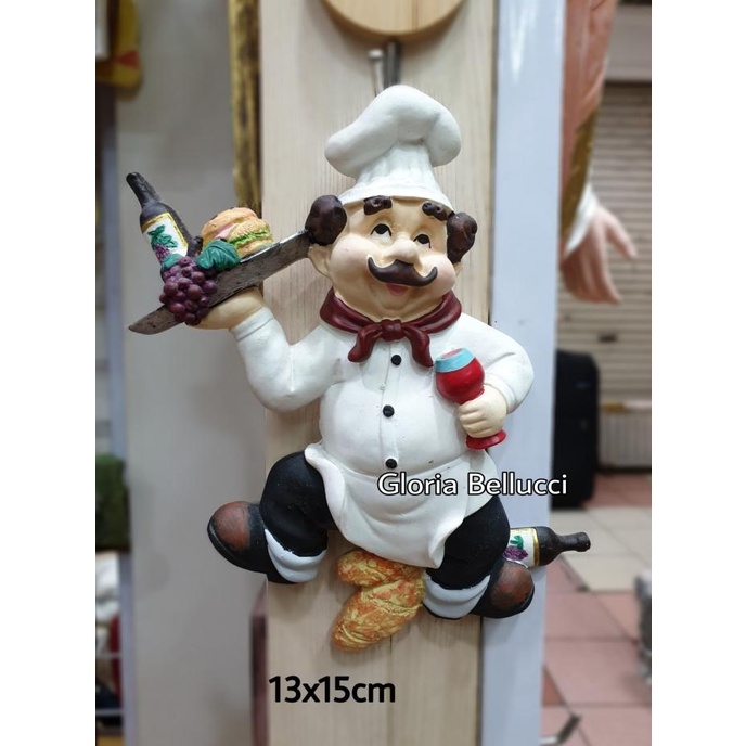 Jual BISA COD patung pajangan koki hiasan dinding chef gantung dekorasi ...