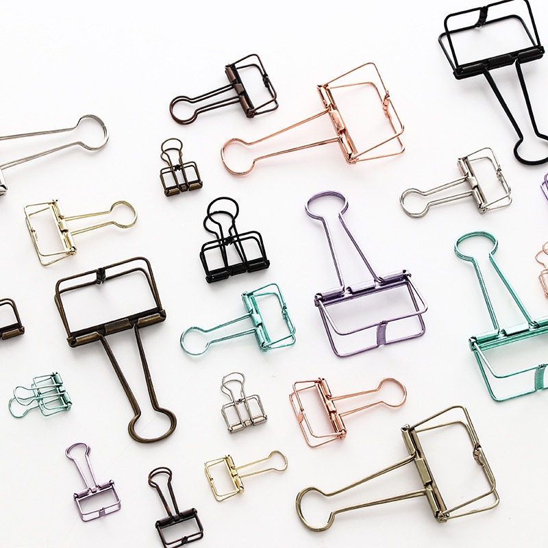 Jual [DZ] ST493 - Binder Clip / Paper Clip Besi Warna Warni / Penjepit ...