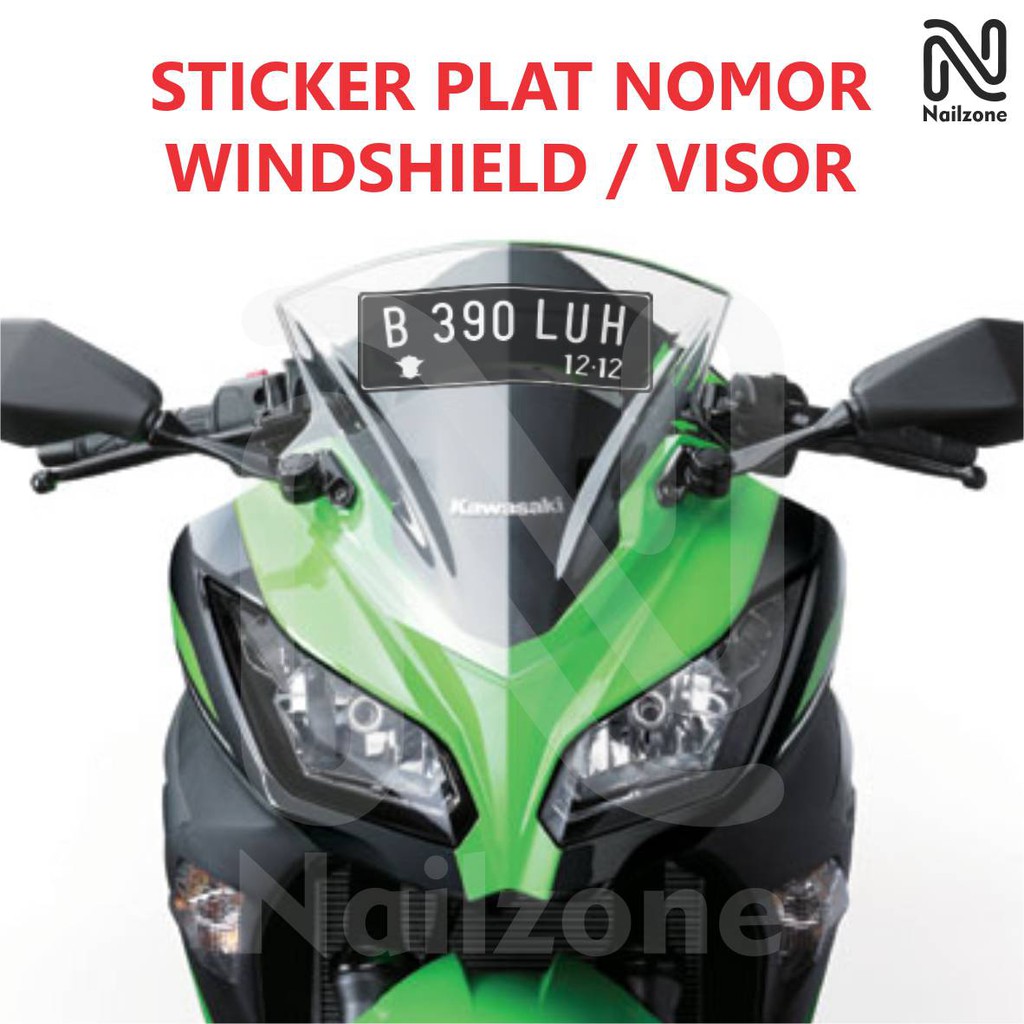Jual Custom Cutting Sticker Plat Nomor Motor untuk VISOR | Kating ...
