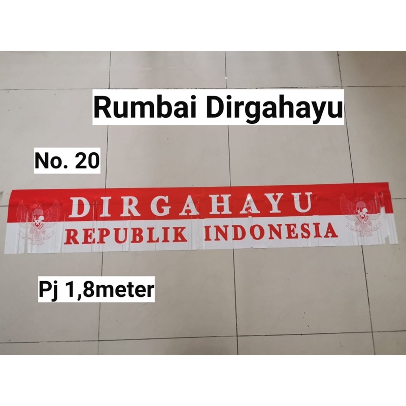 Jual Banner Rumbai 17 agustus is 1,8Meter | Shopee Indonesia