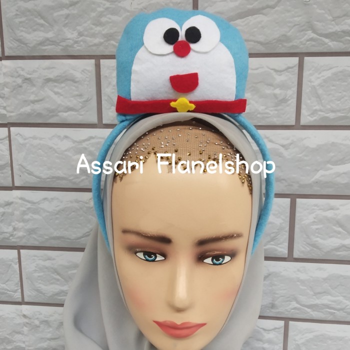 Jual Gaya Bando Karakter Muka Kepala Doraemon ( Bisa Custom Karakter ...