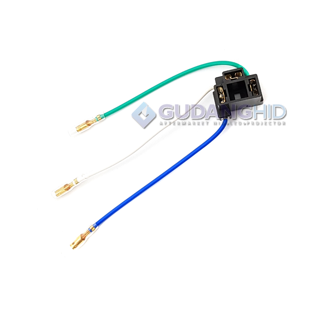 Jual Soket Adaptor Lampu H4 Female Socket 3 Kaki Plus Kabel 12cm ...