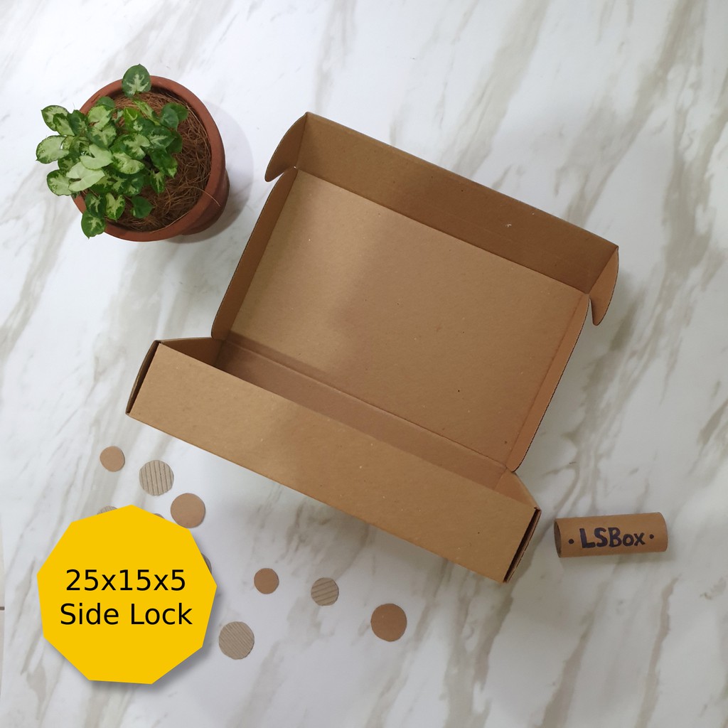 Jual Kotak Kardus 25X15X5 Side Lock - Packing Murah UK Die Cut Pizza ...
