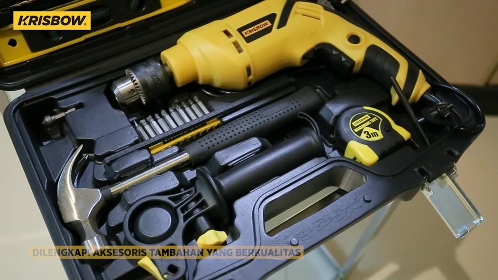 Jual Krisbow Impact Drill Set Bor Listrik Beton 600W 37 Pcs | Shopee ...