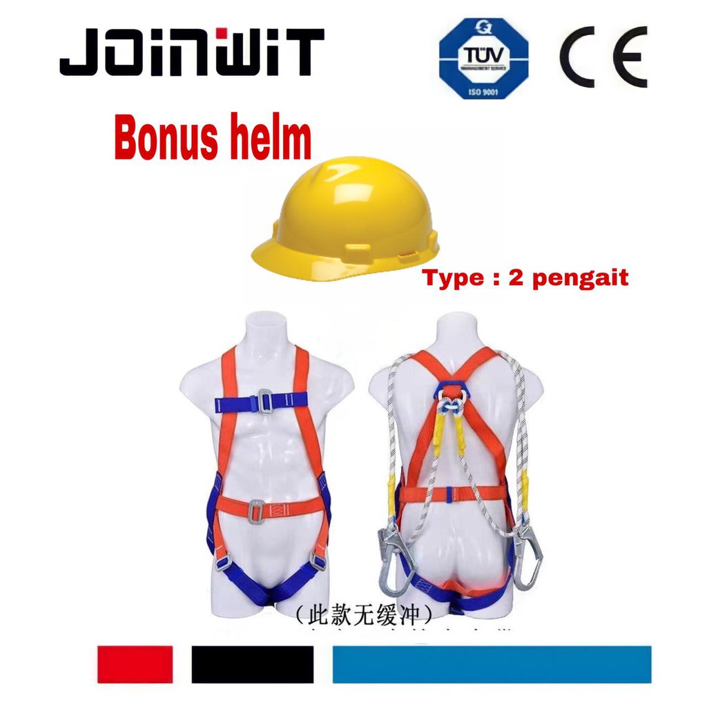 Jual ALAT PENGAMAN/safety harnes body/ hernes/harness-DOUBLE HOOK (helm ...
