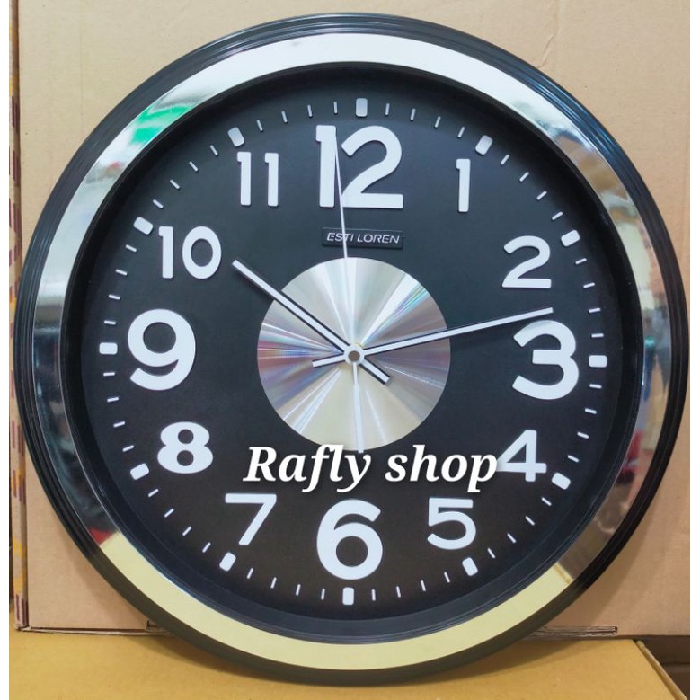 Jual jam dinding besar hs 2139 hitam | Shopee Indonesia